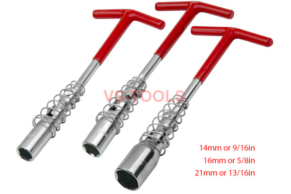 Universal Set of 3 Spark Plug T-Wrench Spanners 14mm 16mm ...